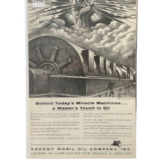 Mobil | Art | Vintage 956 Socony Mobil Oil Company Masters Touchin Oil ...